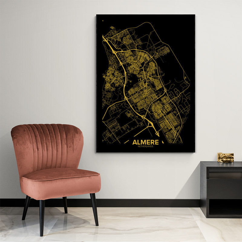 Almere Plattegrond - Poster - Artistic Lab